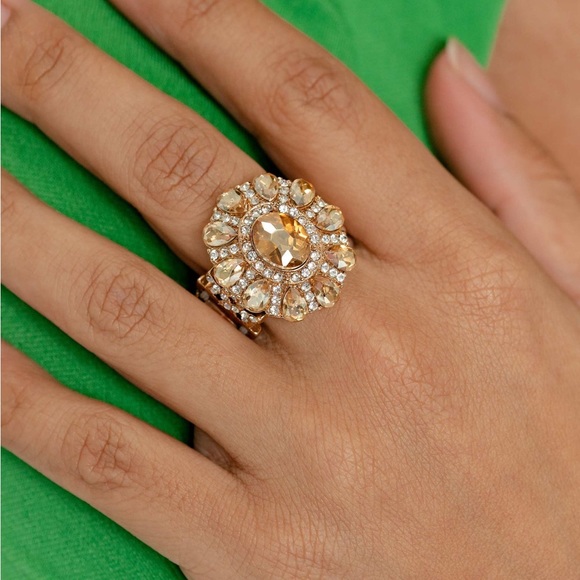 paparazzi | Jewelry | Paparazzi Glimmer And Spice Gold Ring ...